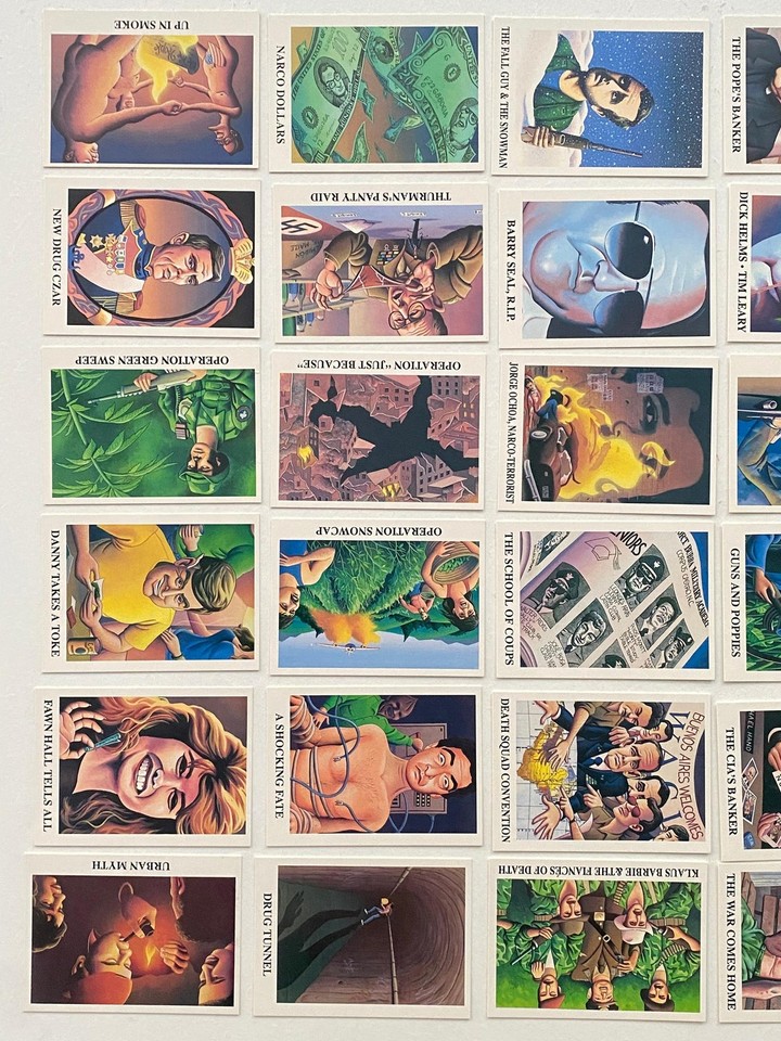1991 Drug Wars Factory Trading Card Set 36 Cards Salim Yaqub Art ...