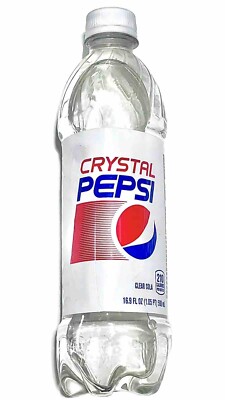 RARE Full Crystal Pepsi Clear Cola 17oz Bottle Limited Edition 2017 Alt ...