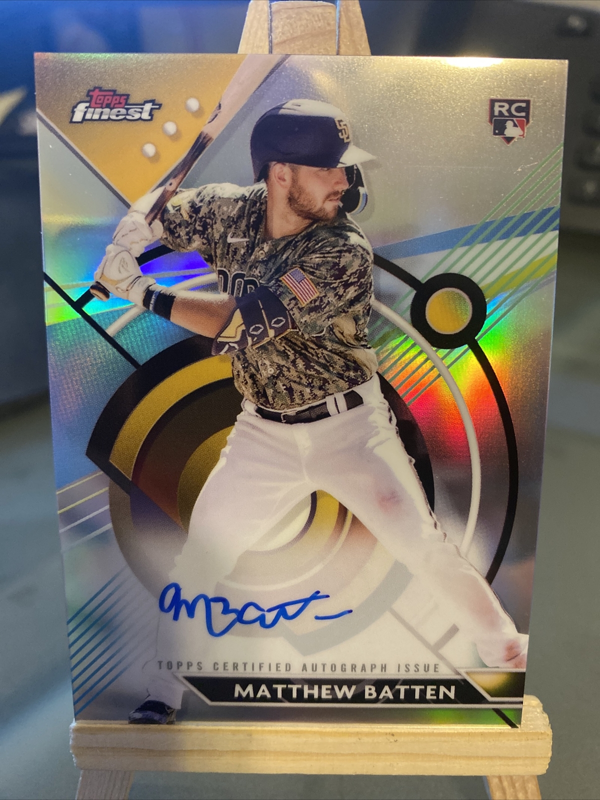 MATTHEW BATTEN 2023 Topps Finest Refractor Rookie RC Autograph Auto #FA ...