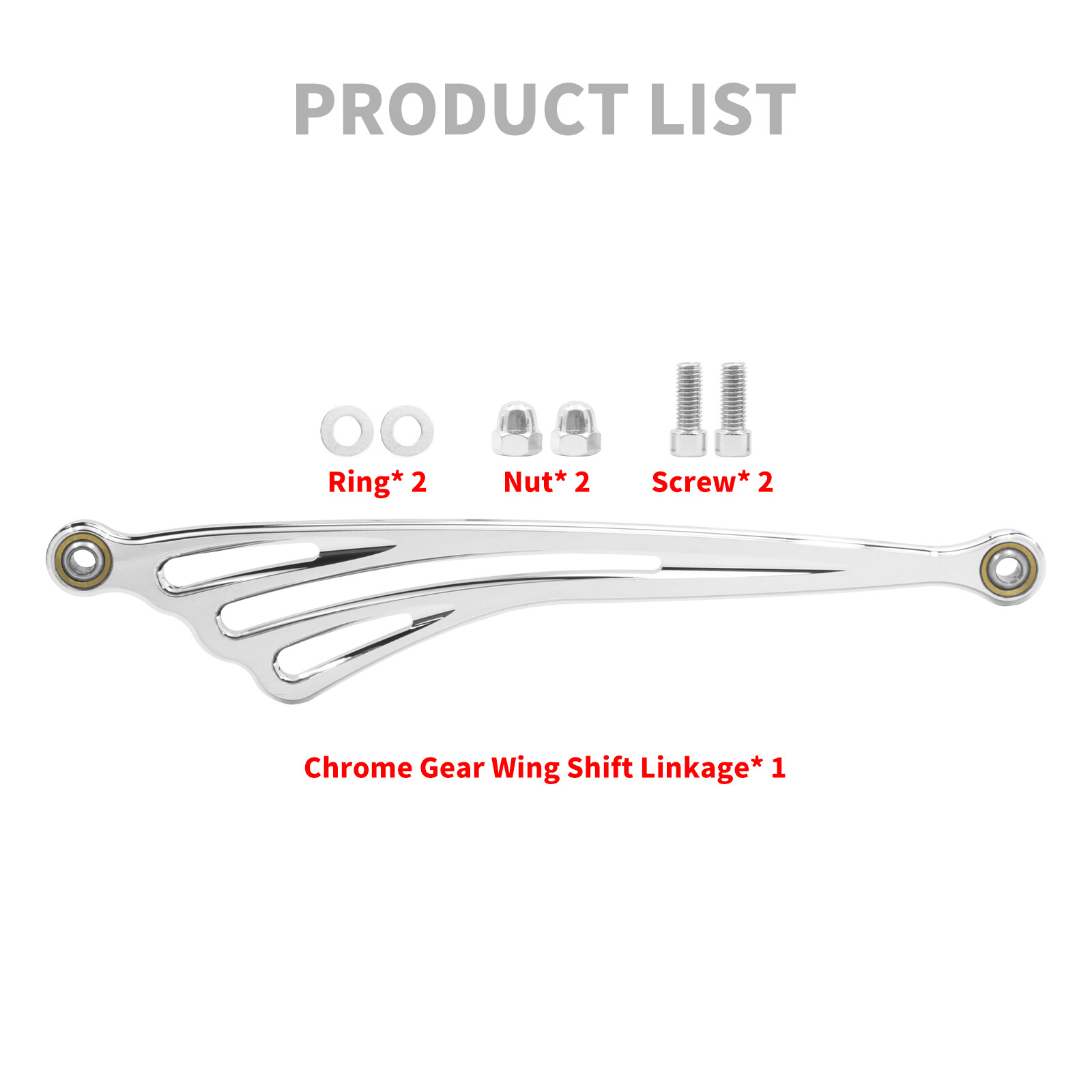 Chrome Wing Shift Linkage Shifter Gear Link Fit For Harley FLS FLH Tri ...