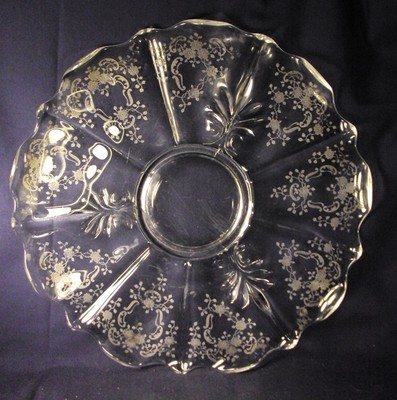 Fostoria Meadow Rose etch pattern 14: torte plate baroque blank platter ...