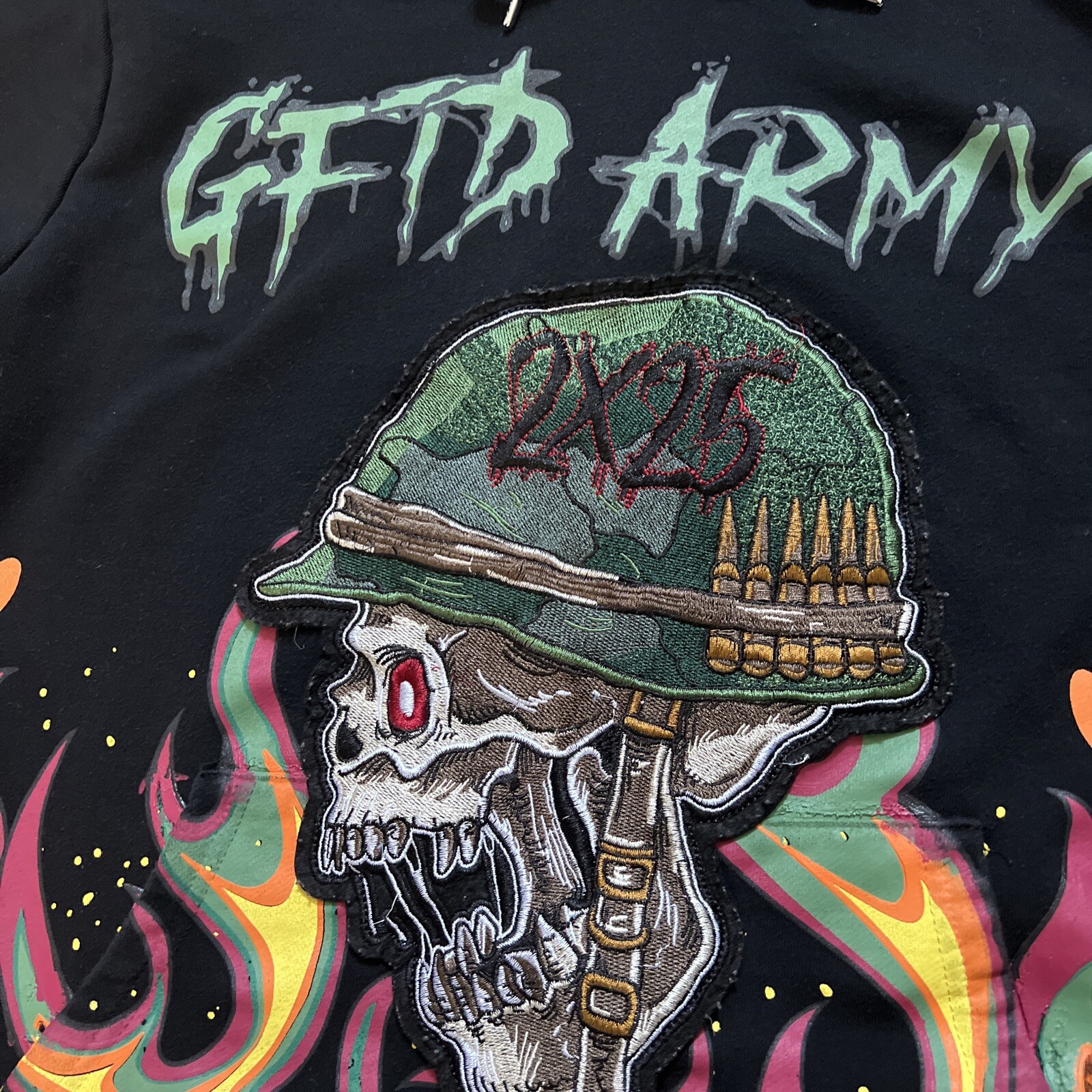 GFTD Army Los Angeles Men’s Zander Black Hoodie Pullo… - Gem