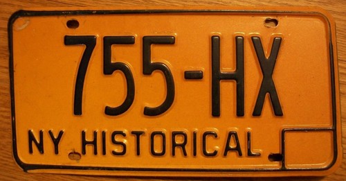 SINGLE NEW YORK LICENSE PLATE - 1973/86 - 755-HX - HISTORICAL | eBay