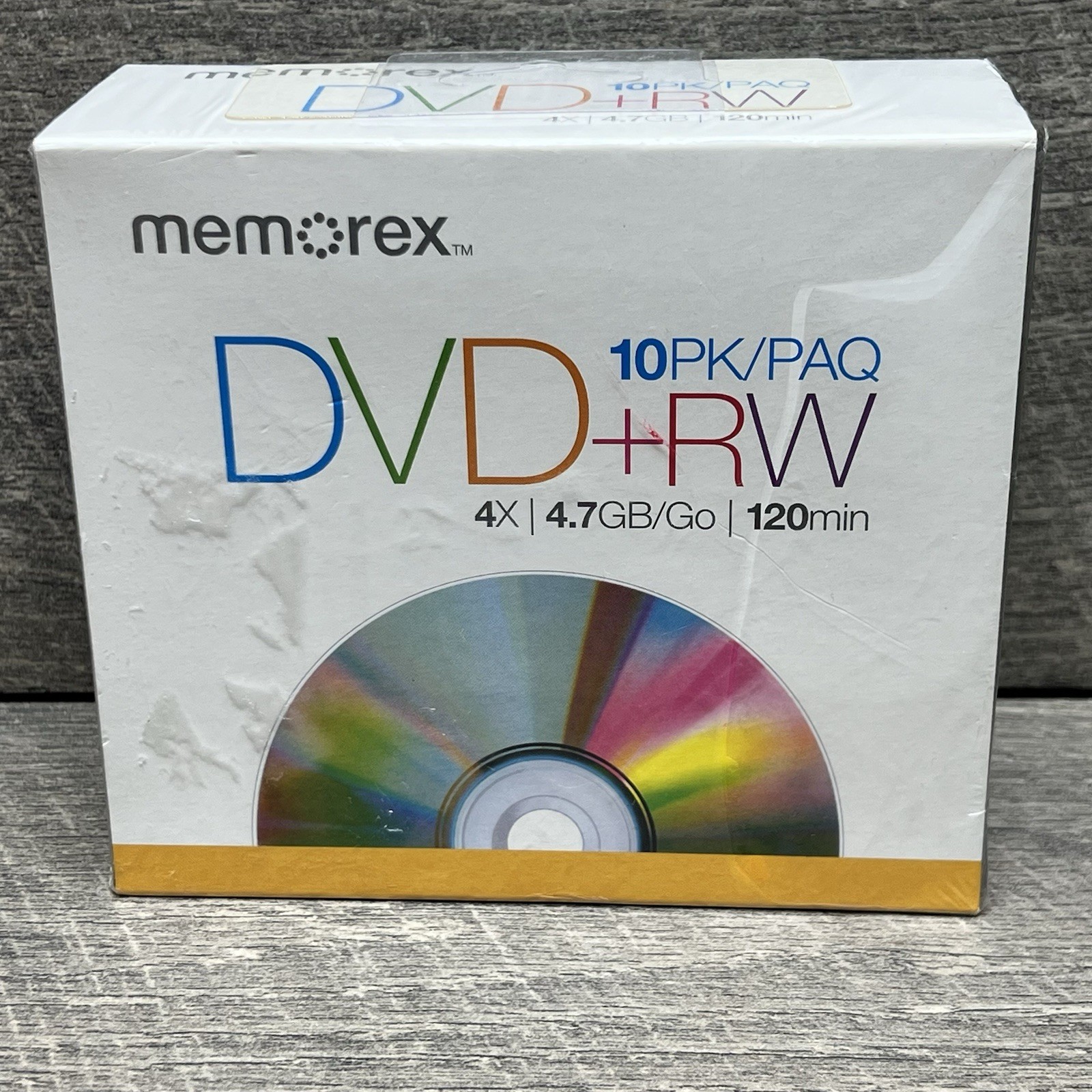 Memorex DVD+RW 4X 4.7 GB/Go | 120min 10 Pack Blank Disc Slim Jewel Case ...