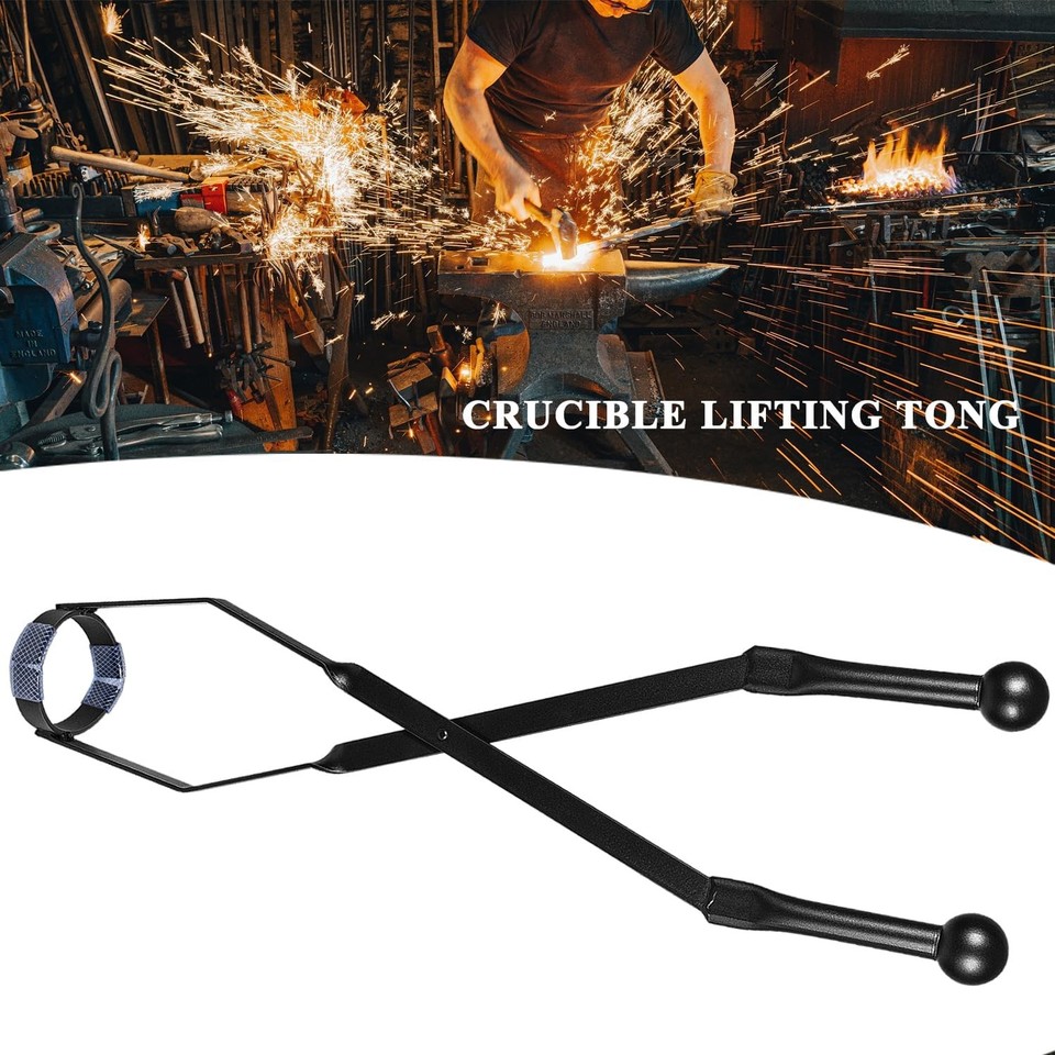 Crucible Tongs for Metal Melting & Pouring, Graphite Crucible Lifting ...