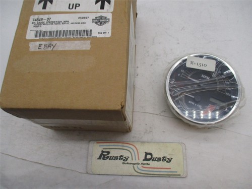 Harley Davidson Genuine NOS Speedometer Tachometer MPH Gauge Kit 74549 ...