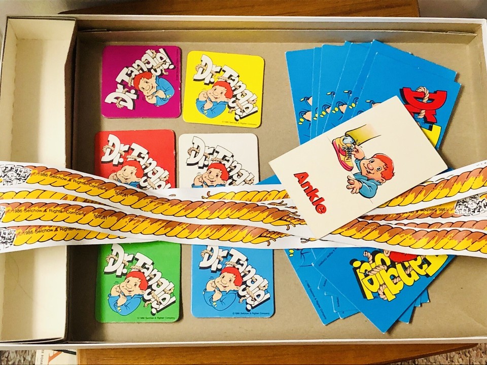 Vintage 1986 Dr. Tangle Board Game RARE Selchow & Righter Complete Used ...