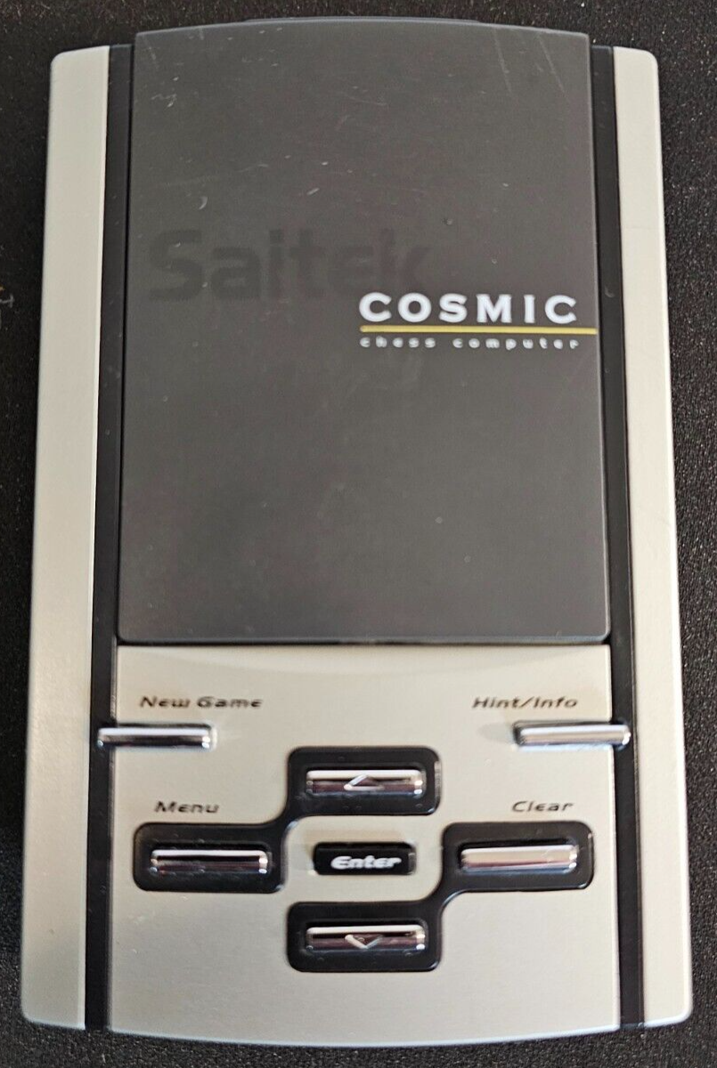 Saitek Cosmic Handheld Chess Computer Kasparov portable touch screen ...