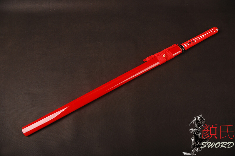 Red Ninja Sword Sharp 1095 Carbon Steel Japanese Unokubitsukuri ...