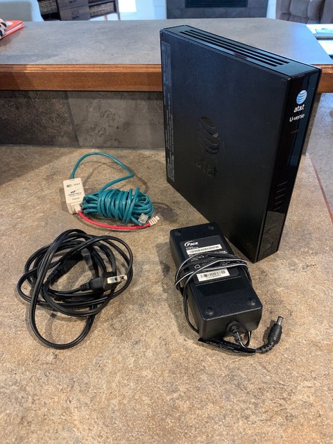 AT&T U-verse Gateway 3801HGV Wireless Network Modem 2wire With Cables ...