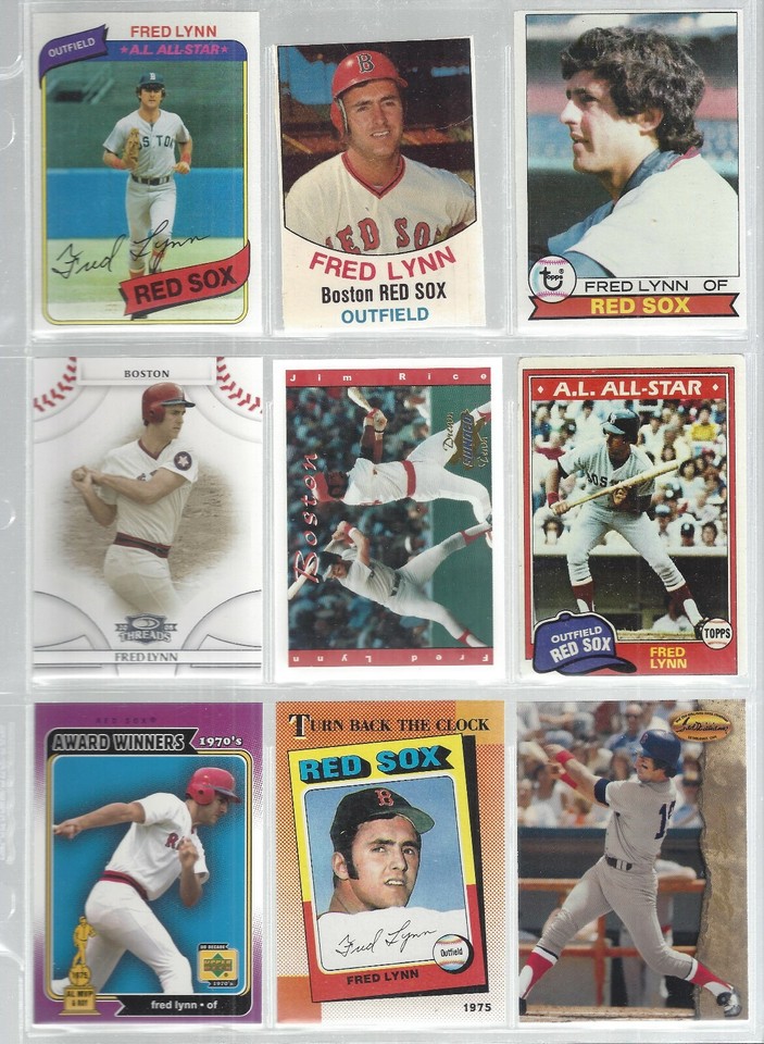 Fred Lynn 1996 Danbury Mint Sealed 22 kt Gold Card # 10 + Lot of 9 ...