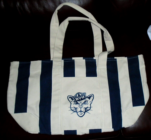 New Large Canvas BYU Cougars Carrying Bag Main portion is 24 by 14 ...