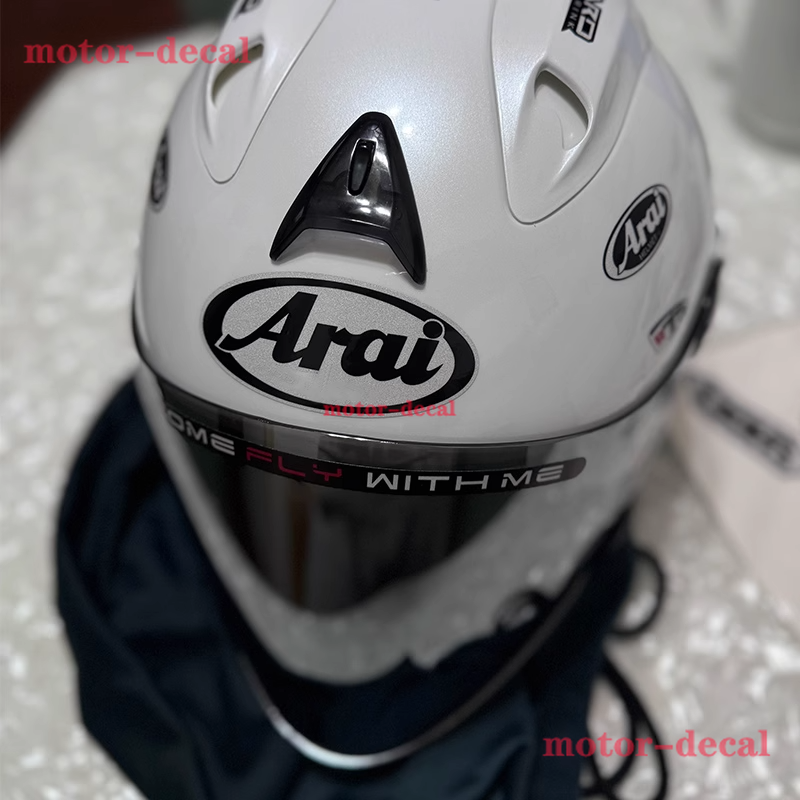 Motorcycle Racing Reflective Decal Arai Helmet Screen Windshield Badge ...
