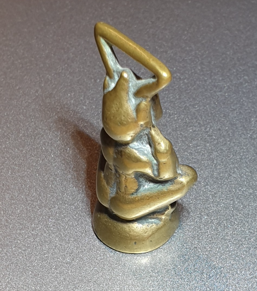 Vintage Brass Pixie Pipe Tamper, Pixie/Goblin/Sprite/Lincoln Imp Charm ...