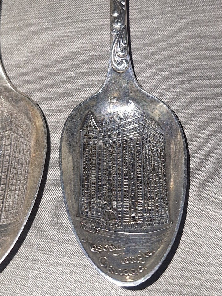 Three Sterling Silver Masonic Temple Chicago Spoons | eBay