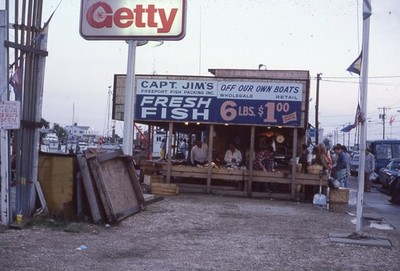 Capt Jims Freeport Fish Market NY Getty Sign Vintage 1978 35mm Kodak ...