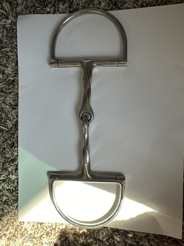 5 1/2” Stainless Steel Mouth Slow Twist Hunter D Dee Ring Snaffle Bit | eBay