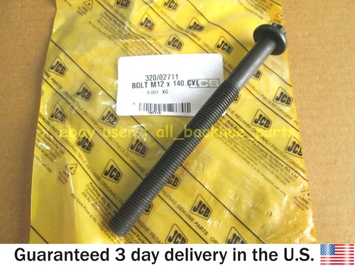 JCB BACKHOE - GENUINE JCB ENGINE CYLINDER HEAD BOLT M12 X 140 (PART ...