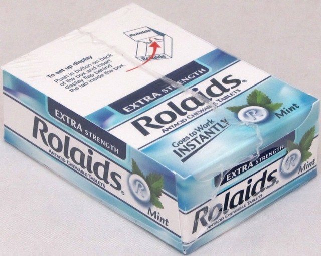 Extra Strength Rolaids Antacid Chewable Tablets 12 Rolls X 10 Tablets ...