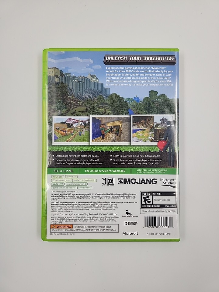 Minecraft Xbox 360 Edition Complete CIB | eBay