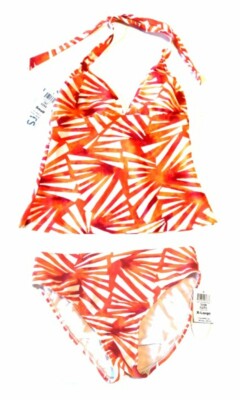 Sunsets Azalea Red Tankini Swimsuit Sz S Top, M or XL Bottoms NWT$112 ...