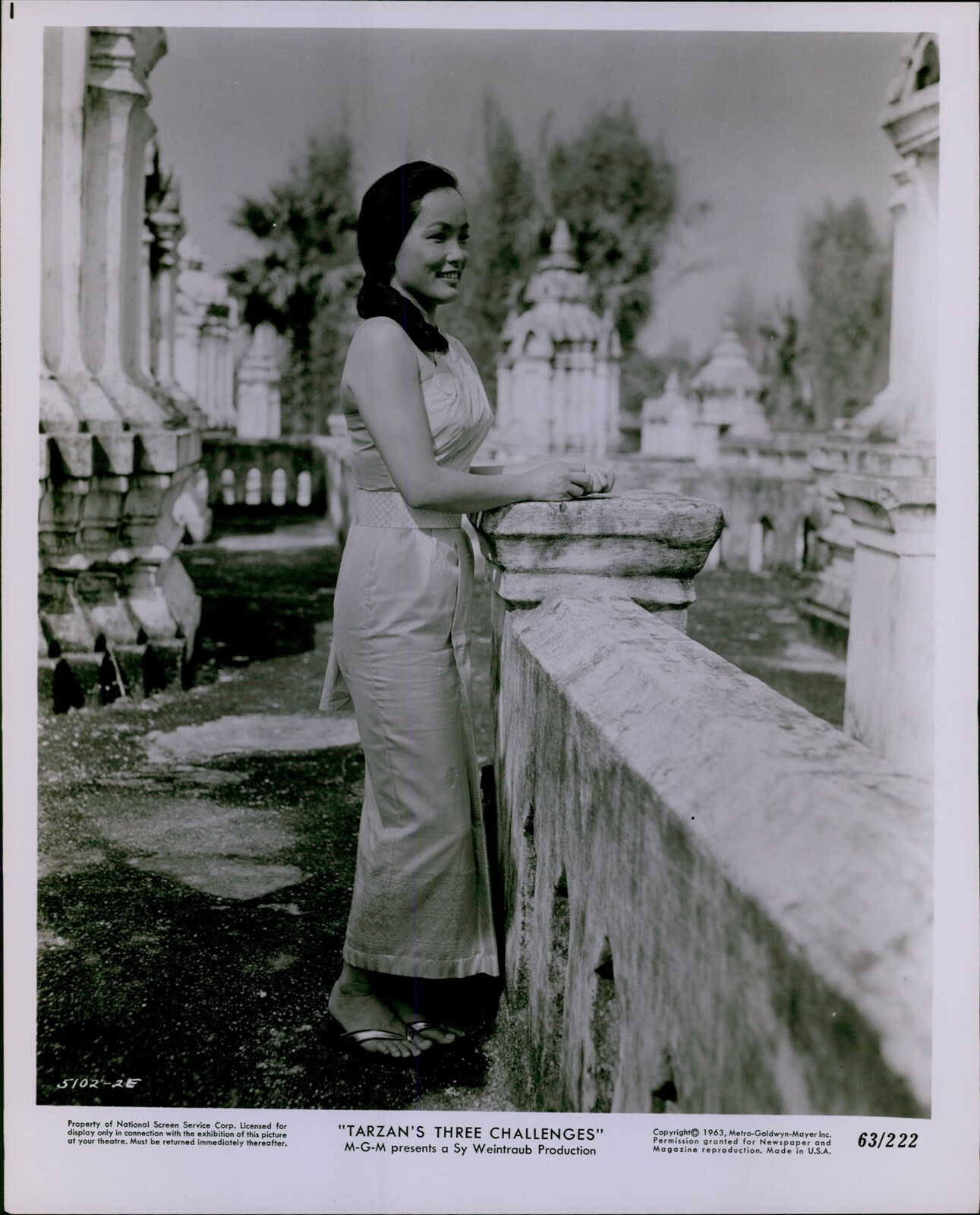 LG804 1963 Orig Photo TSURUKO KOBAYASHI Tarzan's Three Challenges ...