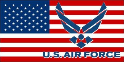 3x5 inch USA Flag with AIR Force Logo Sticker (air force us car decal ...
