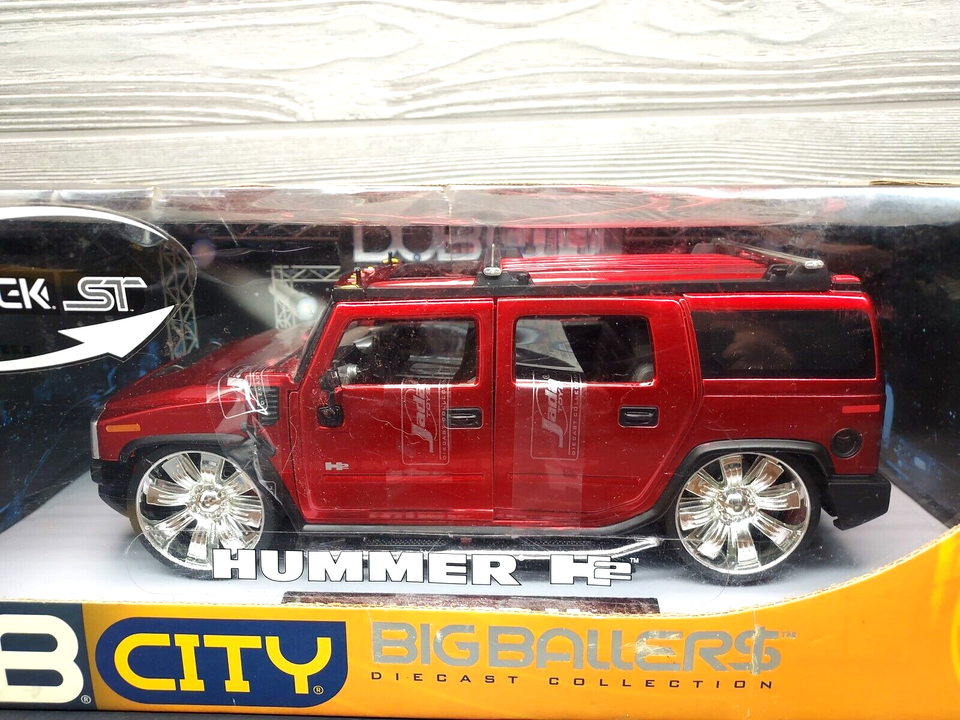 Jada Dub City Big Ballers Red Hummer H2 1:18 Scale | eBay