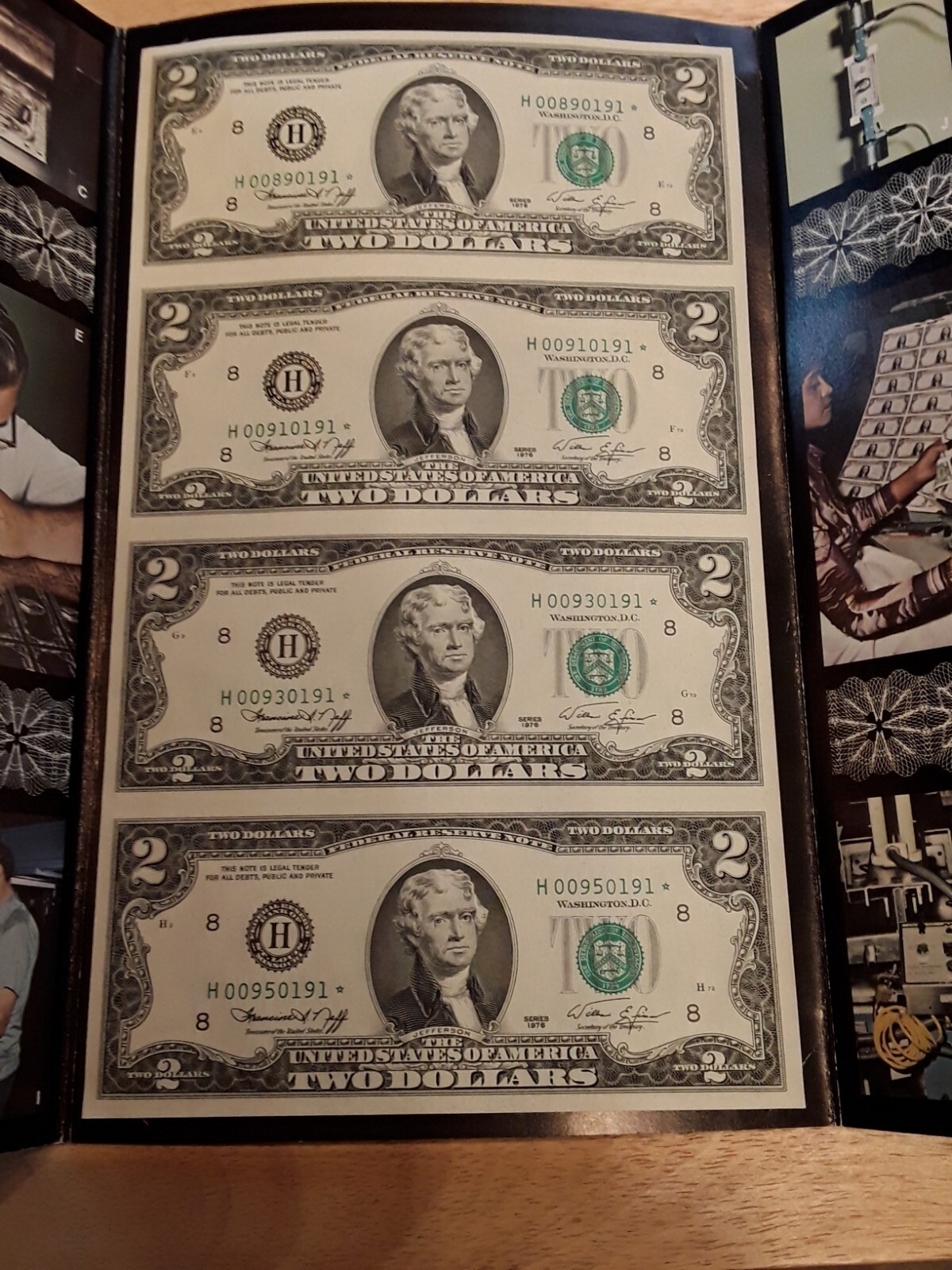 UNCUT SHEET OF 4, 1976, $2 STAR NOTES. | eBay