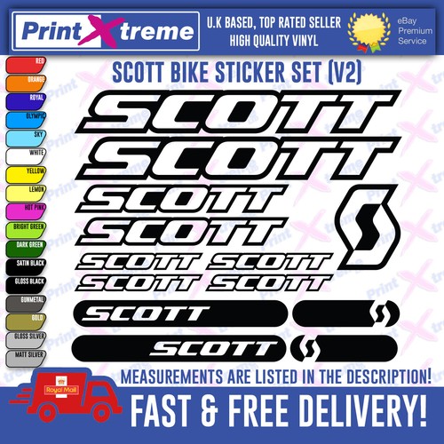 SCOTT BIKE Decal Stickers Vinyl Mountain Cycling MTB UNIVERSAL top ...