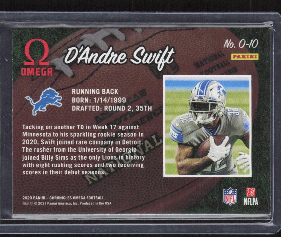 2020 Panini Chronicles #O-10 D'Andre Swift Omega Rookie RC | eBay