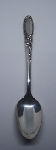 COLLECTIBLE WHITE ORCHID FLOWER GRAPHIC SPOON COMMUNITY SILVER? PLATED ...
