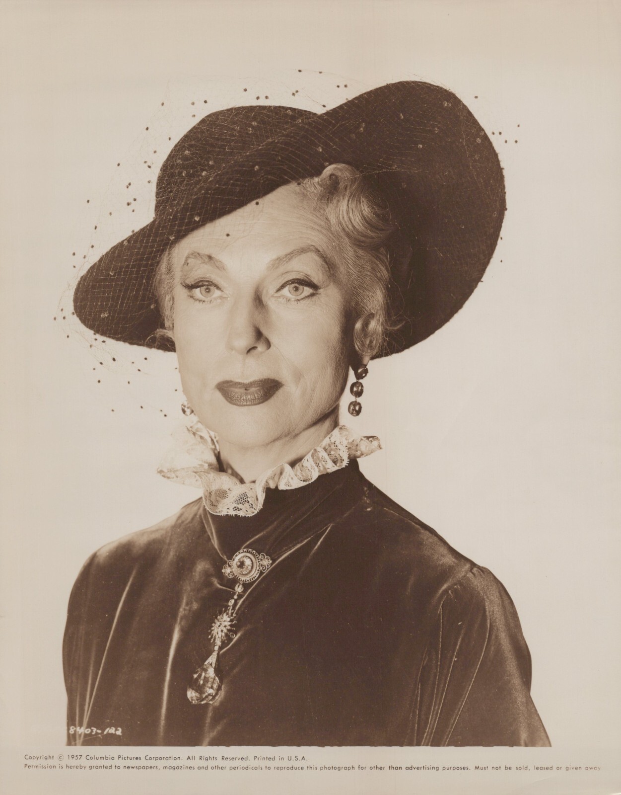 Agnes Moorehead (1957) ⭐🎬 Beauty Hollywood Actress - Vintage Photo K ...