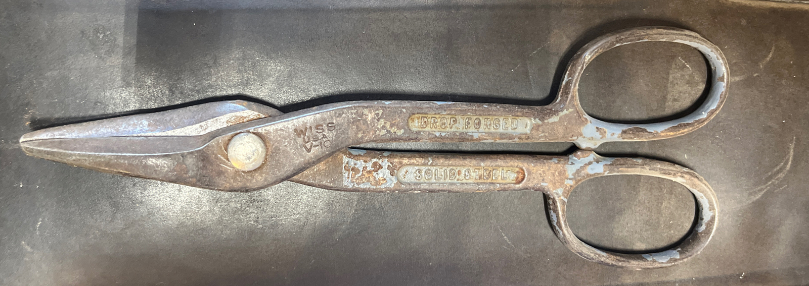 Vintage WISS V-10 Forged Solid Steel Tin Snips Metal Shears Snippers ...