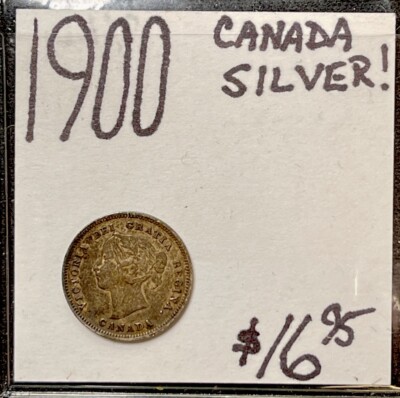 1900 Canada 5 Cent Queen Victoria Silver World Coin. ENN Coins | eBay