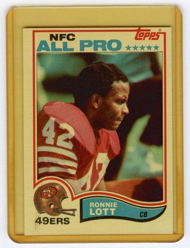 Vintage 1982 TOPPS #486 RONNIE LOTT SF 49ers CB NFC All Pro Football ...