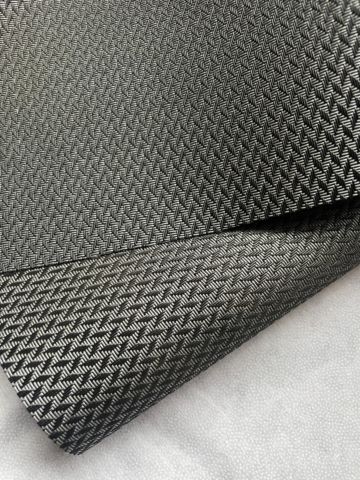 35 yards TEXTILENE Outdoor Fabric 54" Roll Black & Silver Carbon Fiber ...