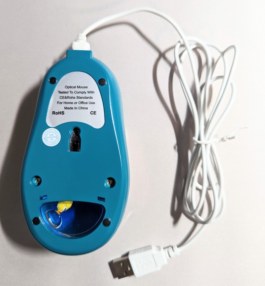 Y2K Aqua Style Wired (USB) Cute Computer Mouse, With Duck Floater NEW ...