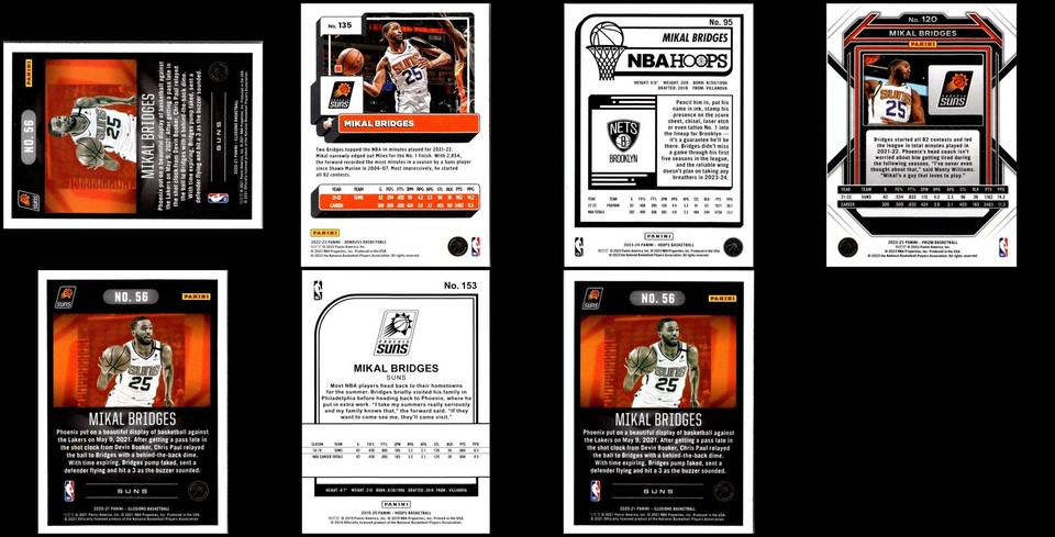 Mikal Bridges (7) Card Lot - Running Low – Final Chance to Order Today ...