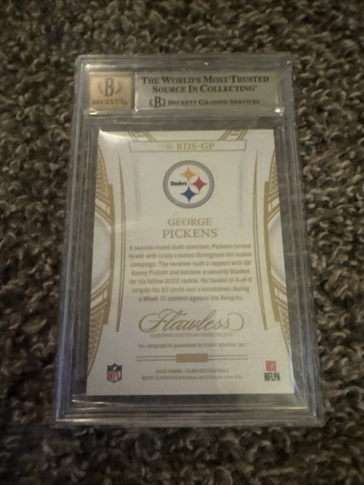 2022 Panini Flawless Rookie Debut Signatures George Pickens Ruby Auto /15 (RC) | eBay