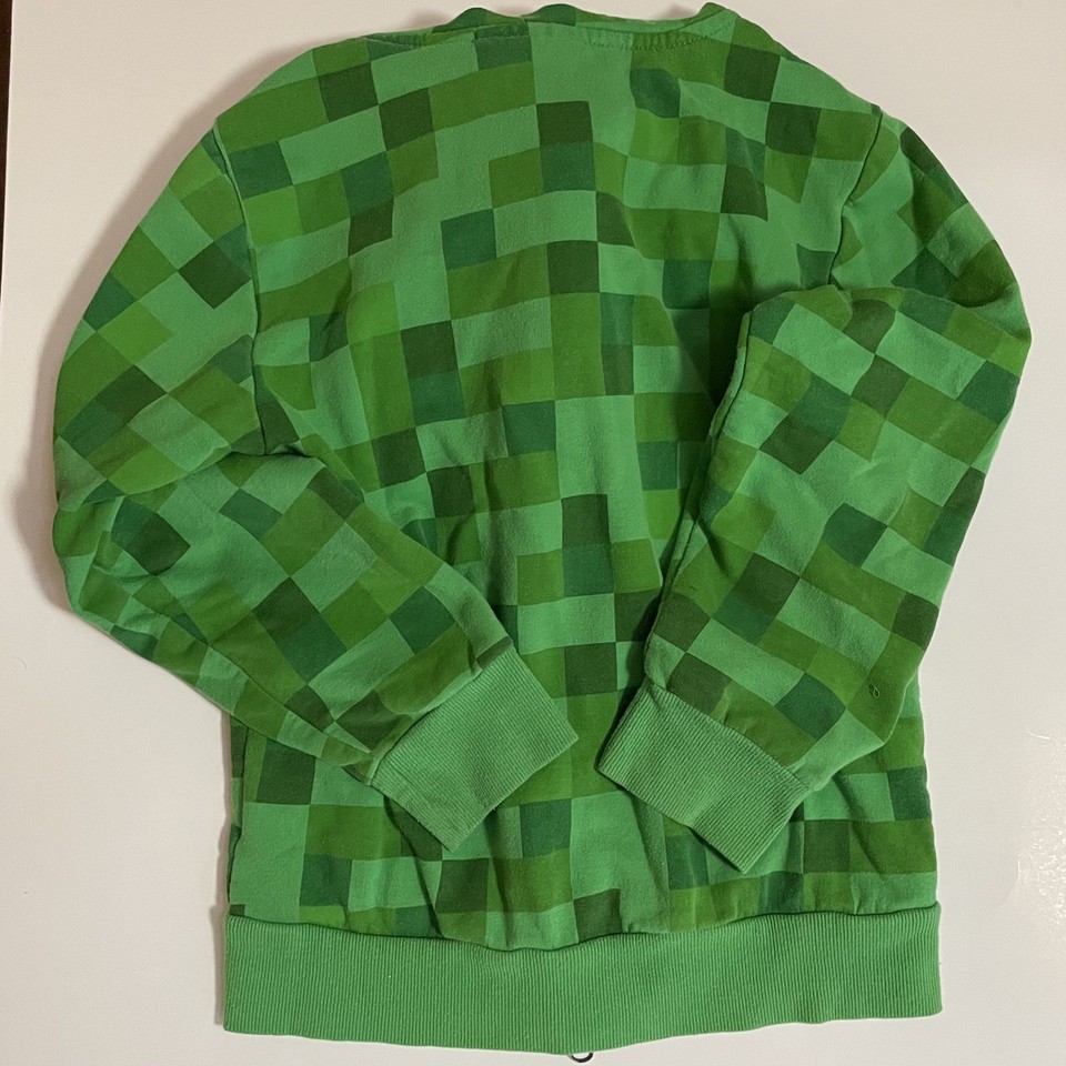 Vintage JINX Minecraft Creeper Full Zip Mask Hoodie Sweatshirt Youth ...