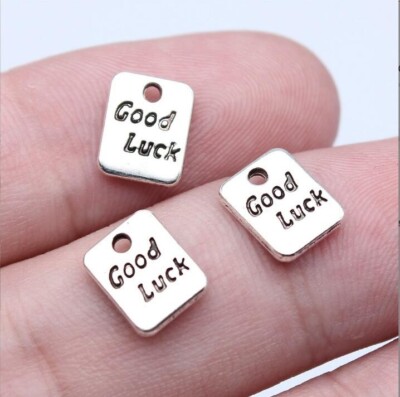 7x9mm DIY Jewelry Pendant Good Luck Letter square Charm 40pcs | eBay