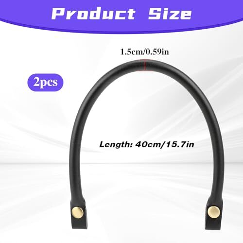 2 Pack Leather Purse Handles Replacement with Metal Button for Handbags ...