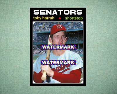 Toby Harrah Washington Senators 1971 Style Custom Baseball Art Card | eBay