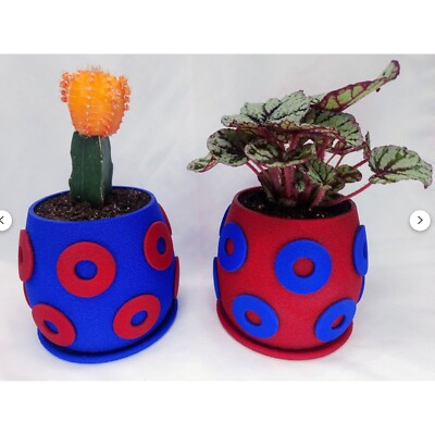 Phish Inverted x2 Donut Handmade Planters, Flower Pot - 5" x 5" | Eco ...