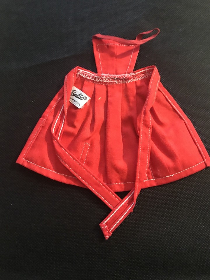 Vintage Barbie Red Apron 1962-1963 with White Barbie Tag | eBay
