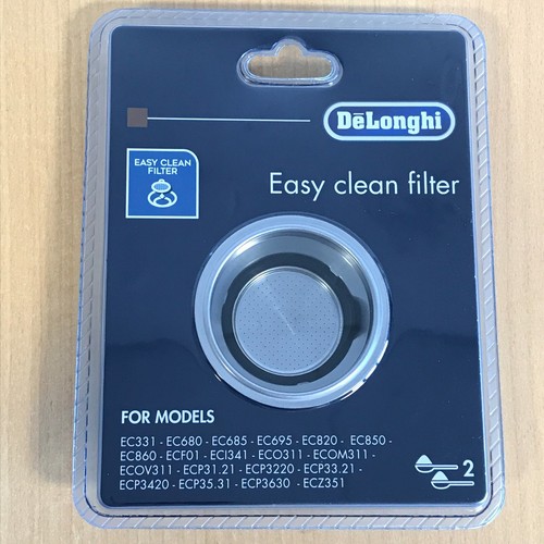 Delonghi Genuine 2 Cup 51mm Easy Clean Filter Basket - EC331, EC680 ...