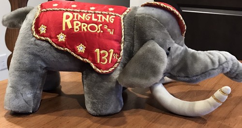 VTG 2000 Jumbo Bo Elephant Plush Ringling Brothers 131st Barnum Bailey ...