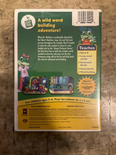Leap Frog - Talking Words Factory 2: The Code Word Caper (DVD, 2004 ...