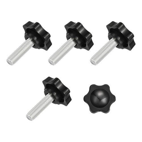 5Pcs Star Knobs, M10x35mm Plastic Hex Shaped Clamping Handle Screw ...